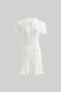 Short Sleeve Hourglass Diamond Dress - White